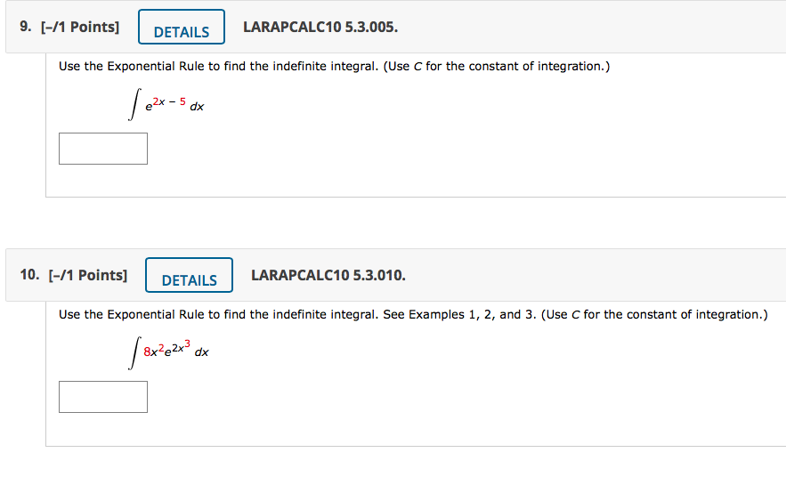 Solved 9. [-/1 Points] DETAILS LARAPCALC10 5.3.005. Use the | Chegg.com