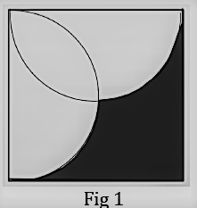 Solved Two overlapping semicircles are inscribed in a square | Chegg.com