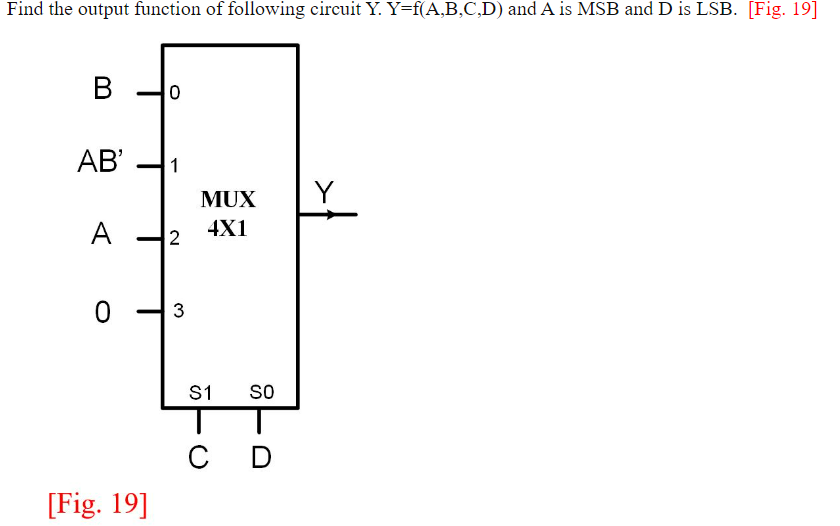 Solved Find the output function of following circuit Y. | Chegg.com