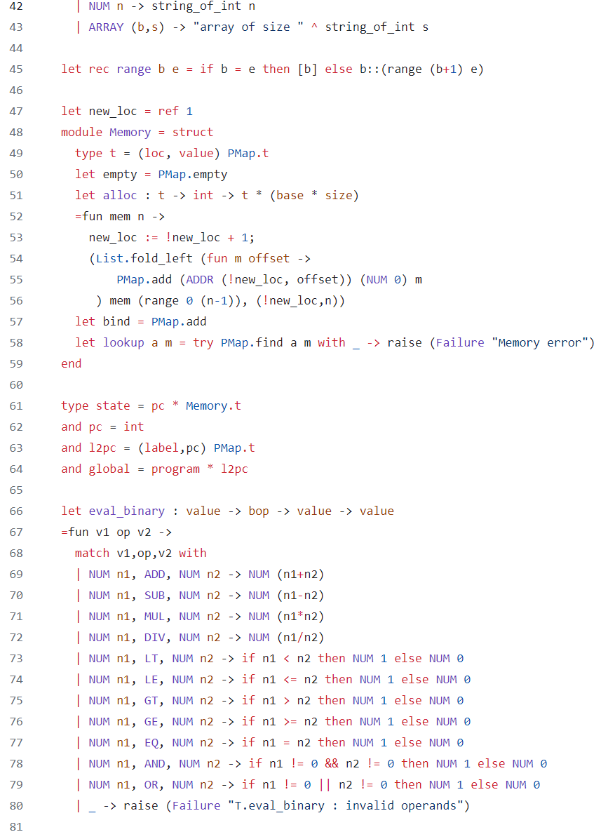 Solved Making translator.ml and optimizer.ml(from given | Chegg.com