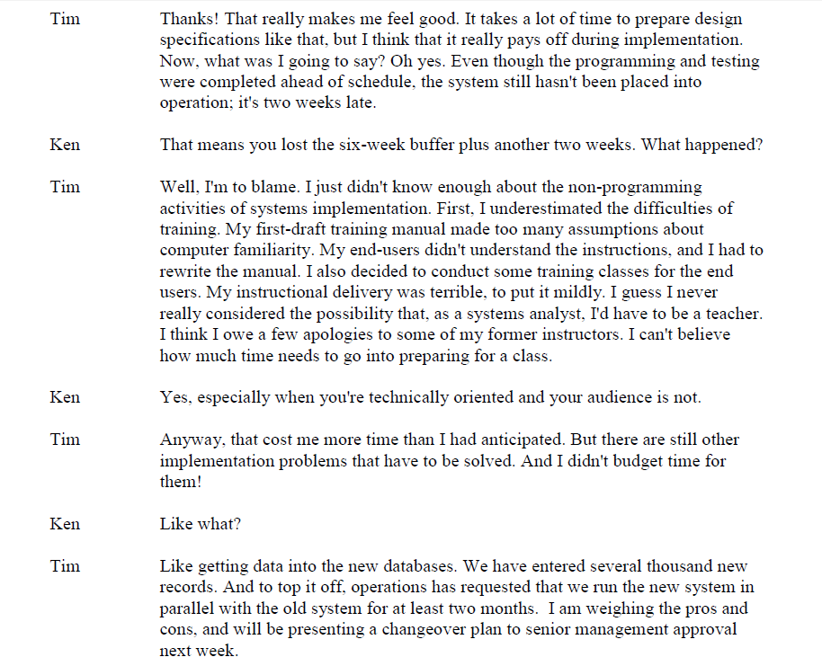 Solved 4. Tim Stallard is a systems analyst at Johnson | Chegg.com