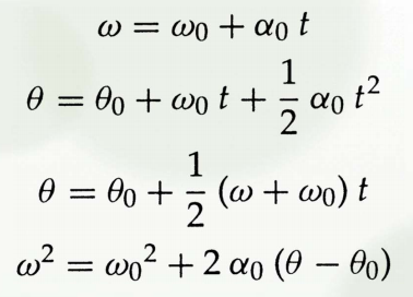 Solved w = wo + ao t 1 2 1 0o+=(w + wo) t 2 00 wo²+2 αo (0 - | Chegg.com