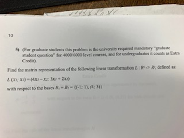 Solved (For graduate students this problem is the university | Chegg.com