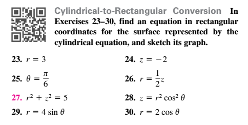 Solved OHU Cylindrical-to-Rectangular Conversion In | Chegg.com