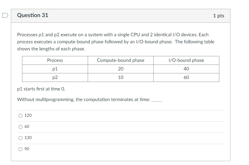 Solved Given the three processes and the respective arrival | Chegg.com