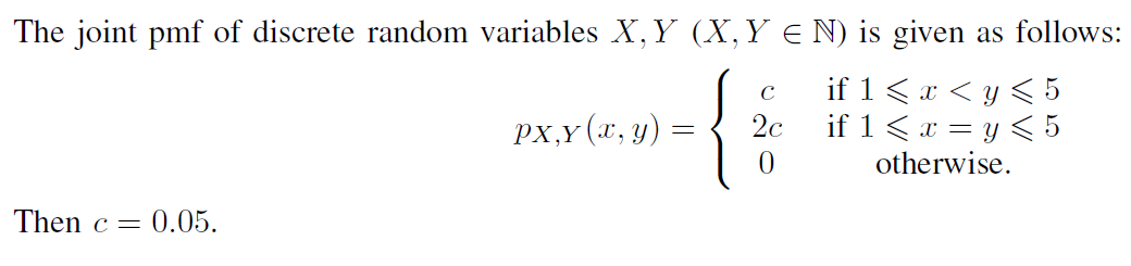 Solved The joint pmf of discrete random variables X,Y (X,Y E | Chegg.com