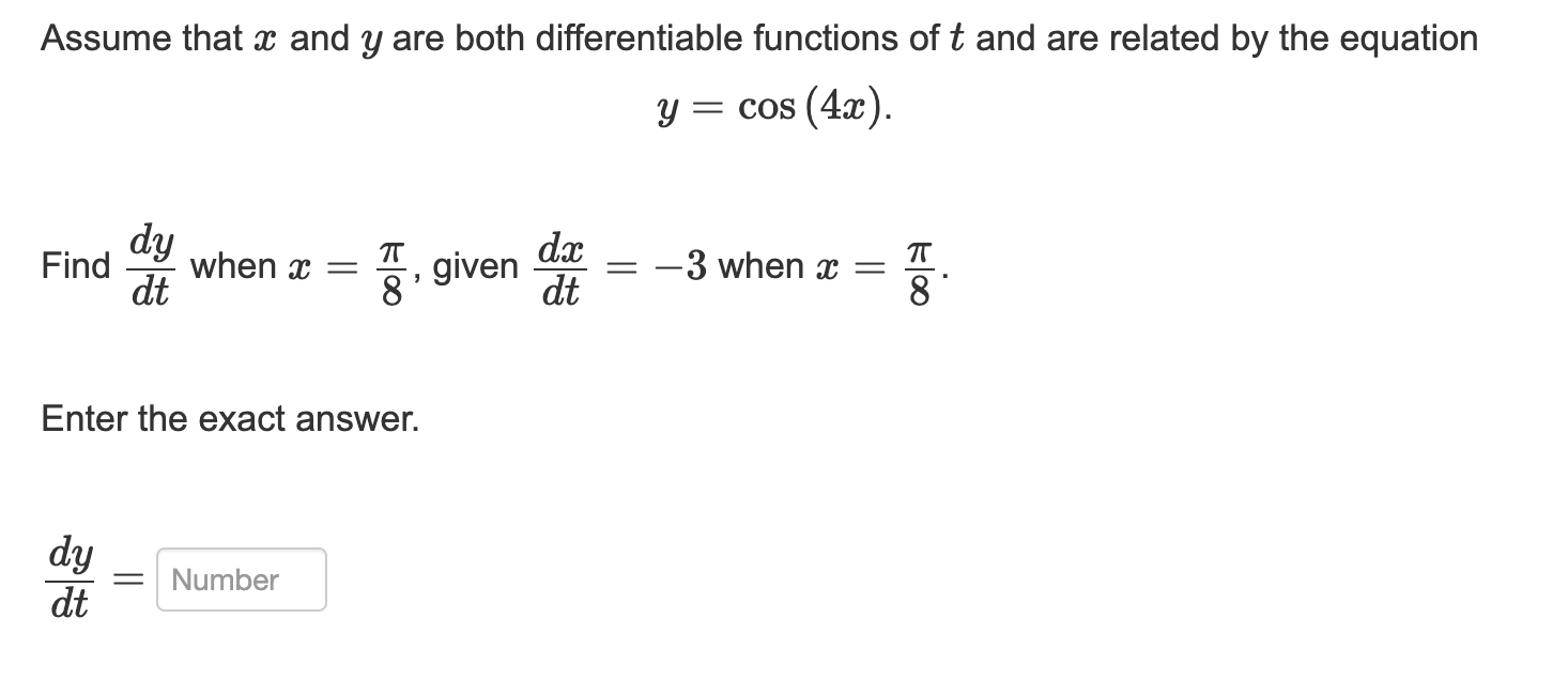 Solved Assume that x and y are both differentiable functions | Chegg.com