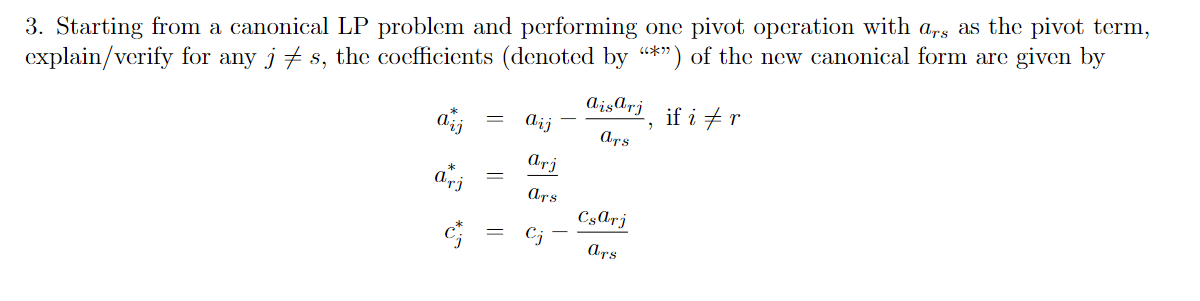 Solved 3. Starting from a canonical LP problem and | Chegg.com