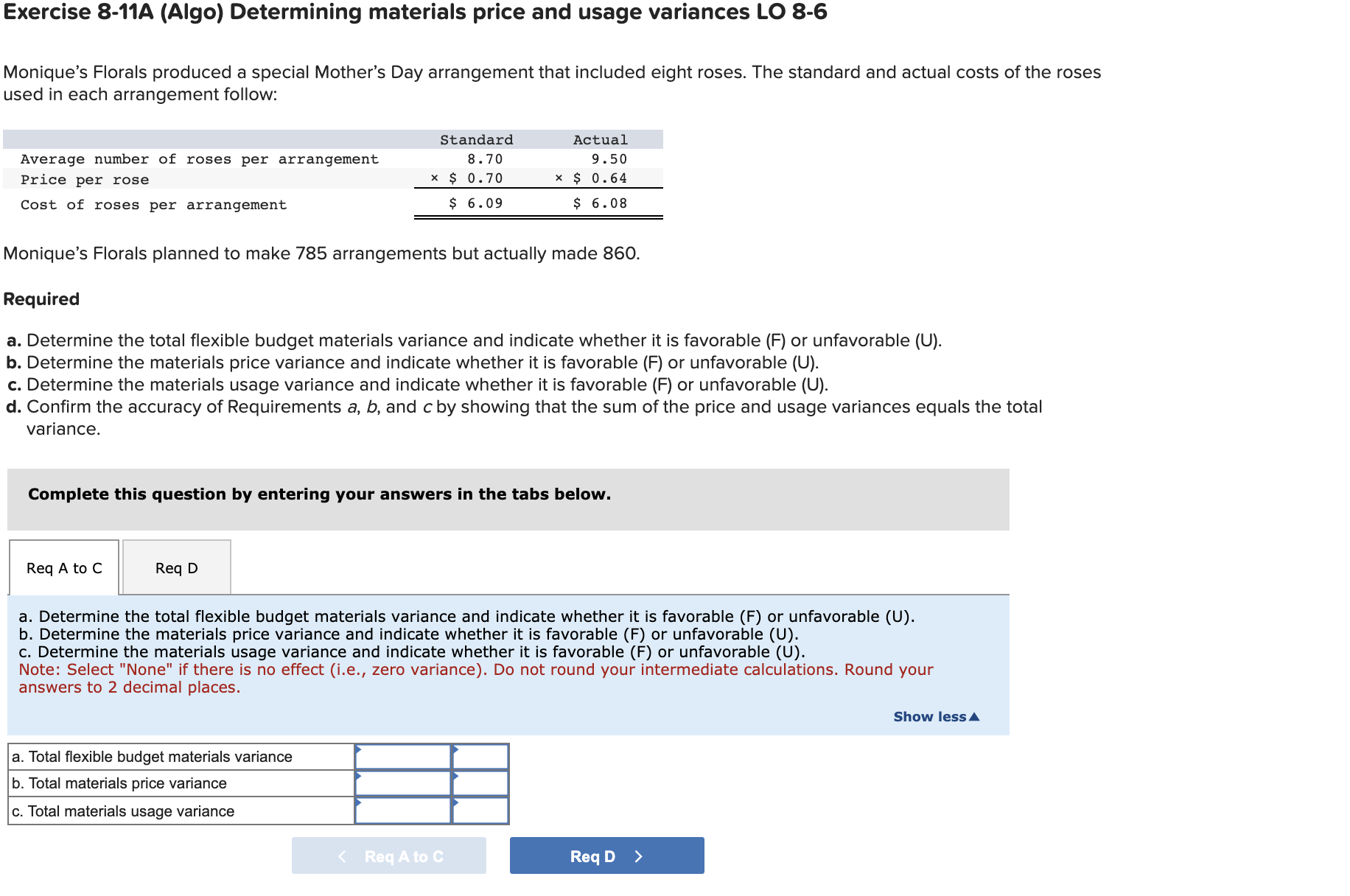 Solved Exercise 8-11A (Algo) Determining materials price and | Chegg.com
