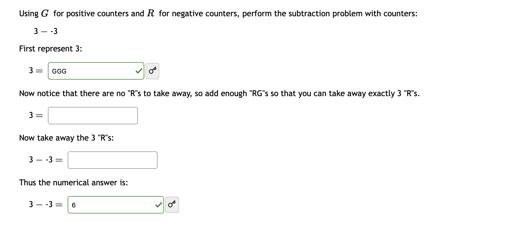 Solved Using G for positive counters and R for negative | Chegg.com
