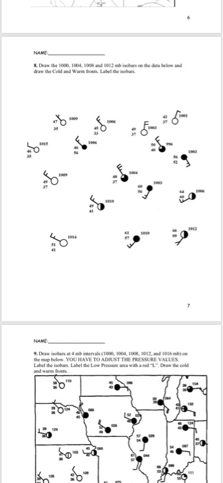 GEOL-1447 Meteorology Weather Map Analysis Lab This | Chegg.com
