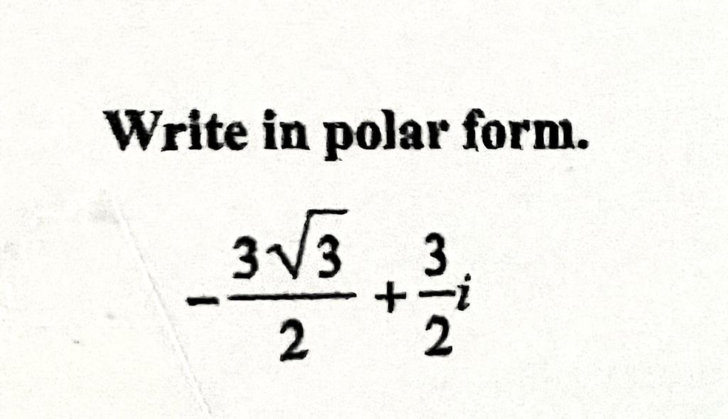 Solved Write in polar form. −233+23i | Chegg.com