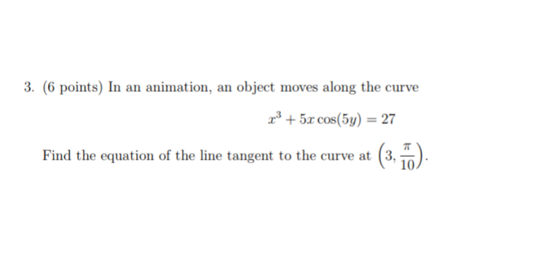 Solved (6 ﻿points) ﻿In an animation, an object moves along | Chegg.com