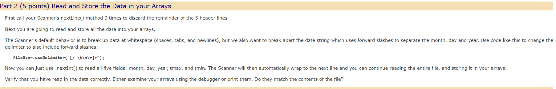 Solved First call your Scanner's nextLine() method 3 times | Chegg.com