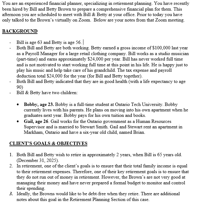 You are an experienced financial planner, | Chegg.com