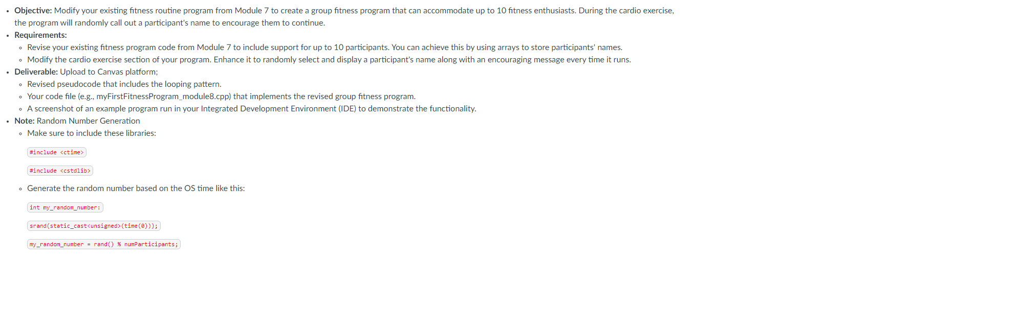 Solved Existing code | Chegg.com