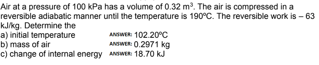 Solved Isentropic Process (PV^k = constant) Please show | Chegg.com