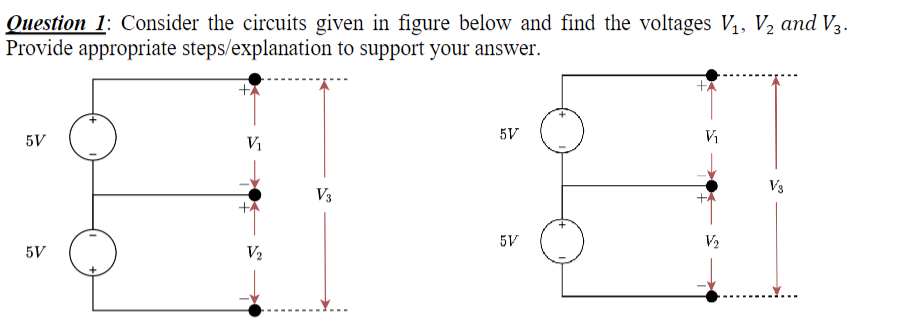 Solved Ouestion 1: Consider the circuits given in figure | Chegg.com