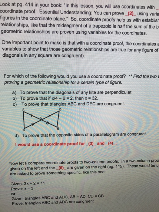 Solved "In this lesson, you will use coordinates with | Chegg.com