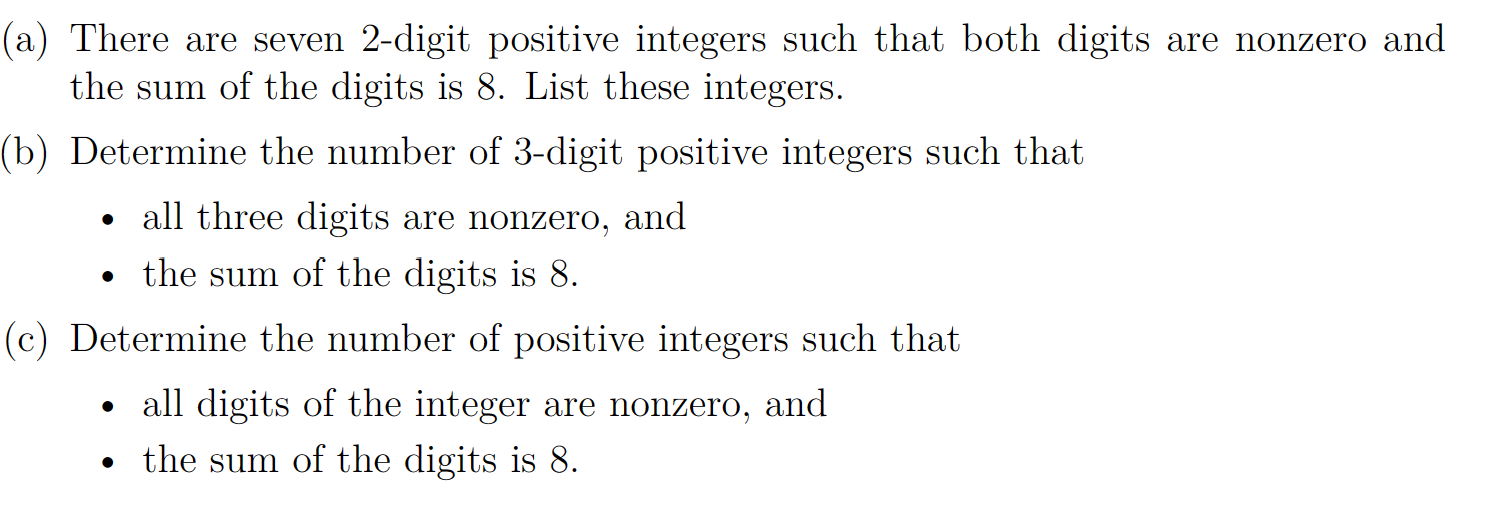 Solved (a) There are seven 2-digit positive integers such | Chegg.com
