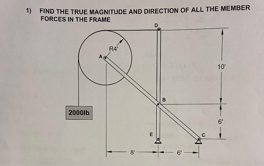 Solved Find the true magnitude and direction of all the | Chegg.com