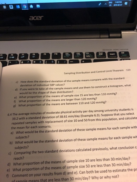 Solved 6 2 True Or False Ques A Standard Deviation σ Is An