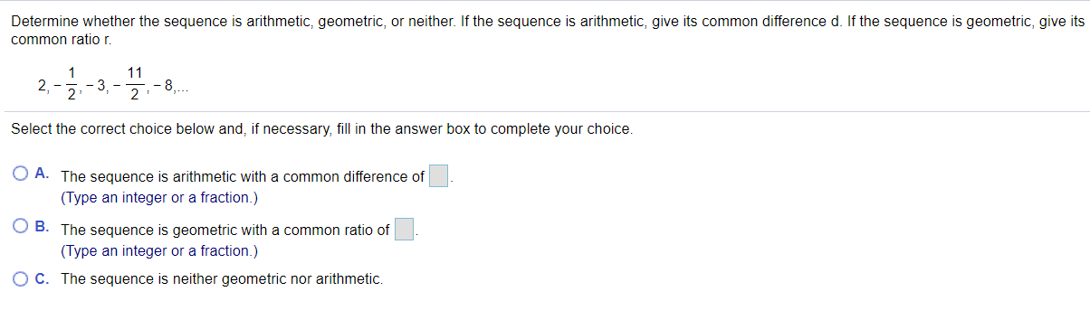 Solved Determine whether the sequence is arithmetic, | Chegg.com