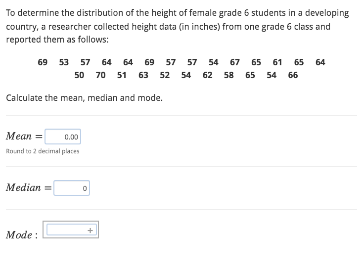 Solved To determine the distribution of the height of female | Chegg.com