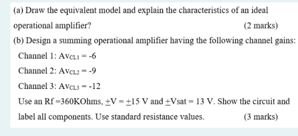 Solved (a) Draw the equivalent model and explain the | Chegg.com