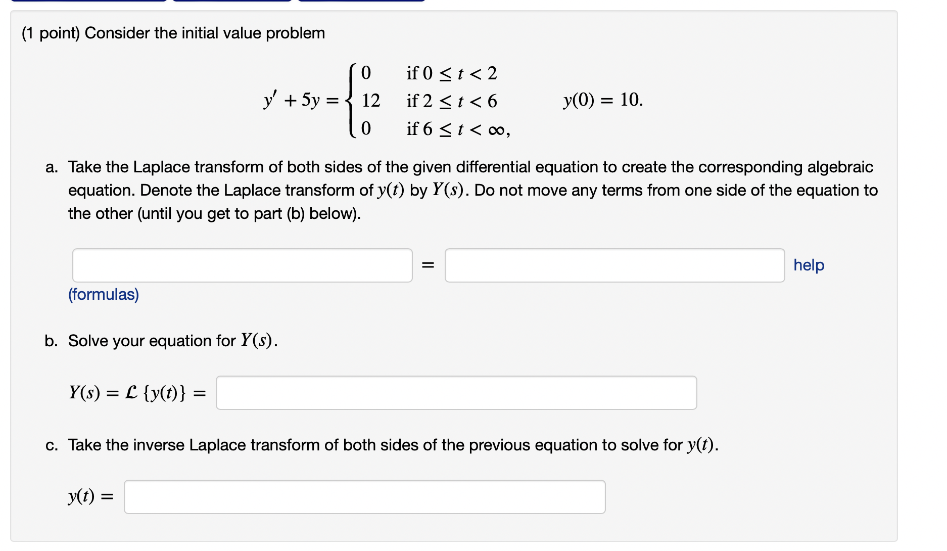 (1 point) Consider the initial value problem | Chegg.com