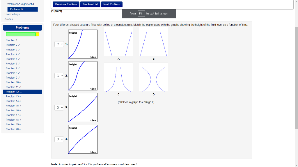 Solved (Click on a graph to enlarge it) Note: In order to | Chegg.com