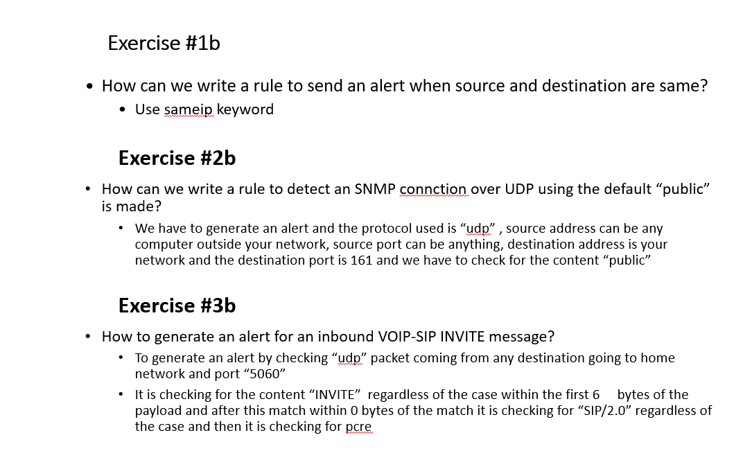 Solved Exercise #1b • How can we write a rule to send an | Chegg.com