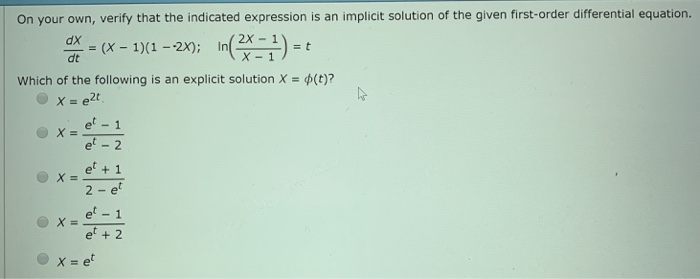 Solved On your own, verify that the indicated expression is | Chegg.com
