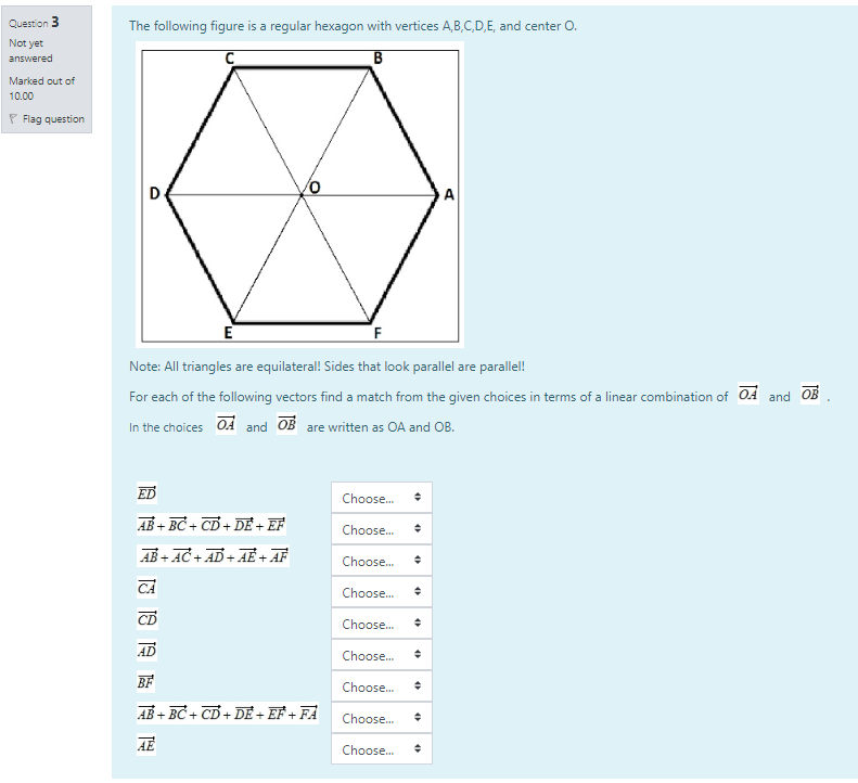 Solved Question 3 The following figure is a regular hexagon | Chegg.com
