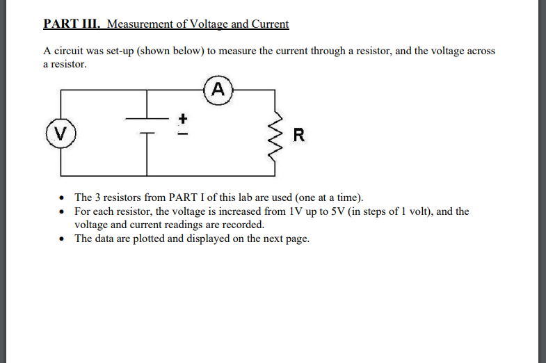 Solved PART I. Determination of nominal resistance. For each | Chegg.com
