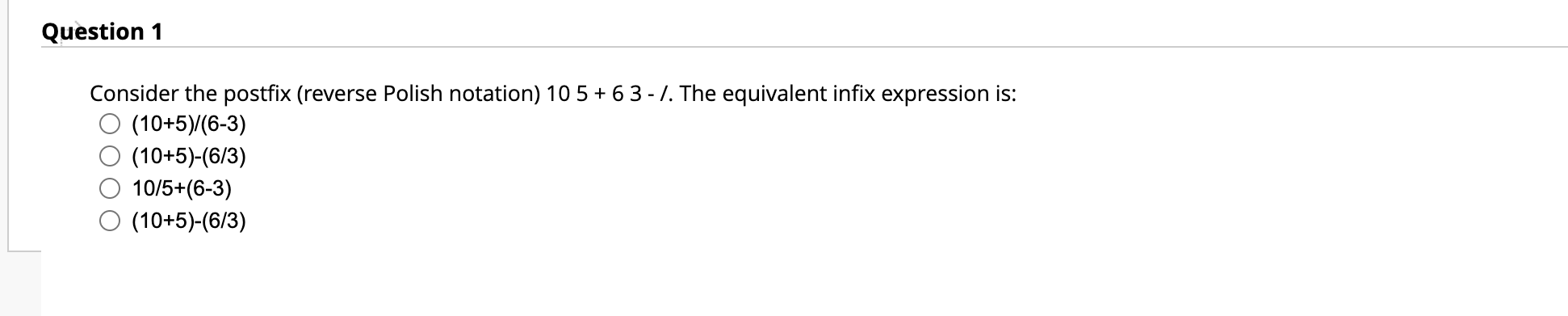 Solved Consider the postfix (reverse Polish notation) | Chegg.com