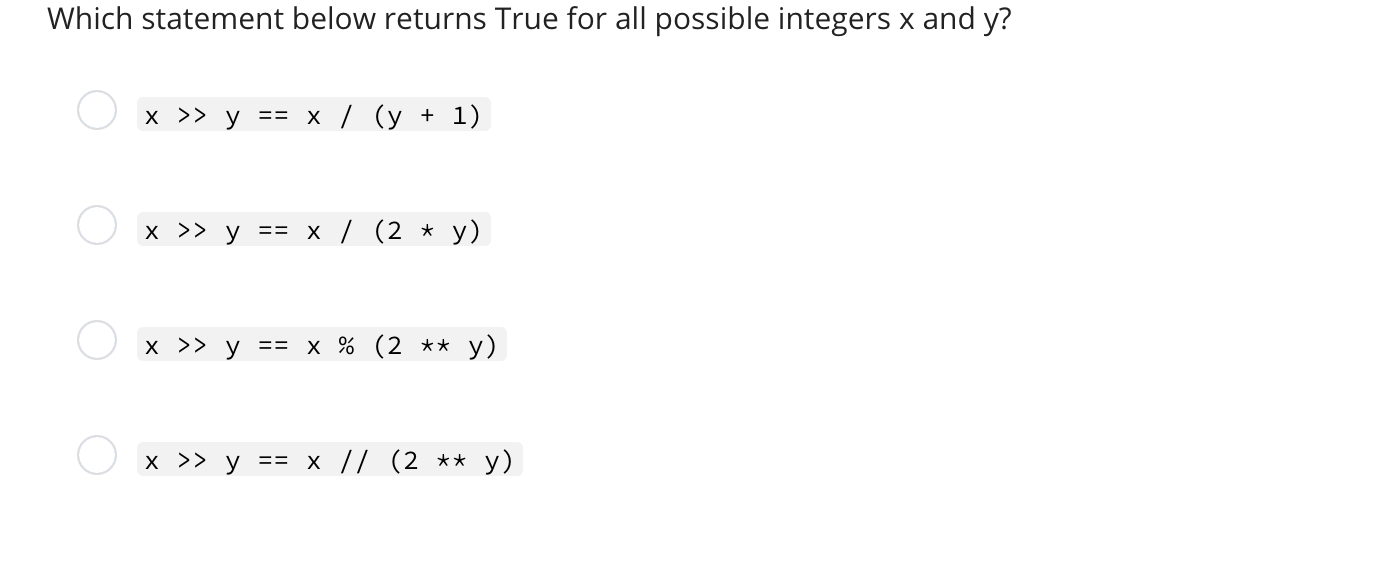 Solved In python, operator >> and