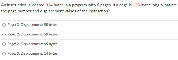 Solved In Paged Memory allocation, which term refers to the | Chegg.com