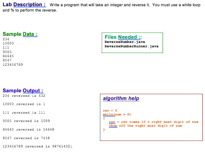Solved Lab Description Write a program that will take an | Chegg.com