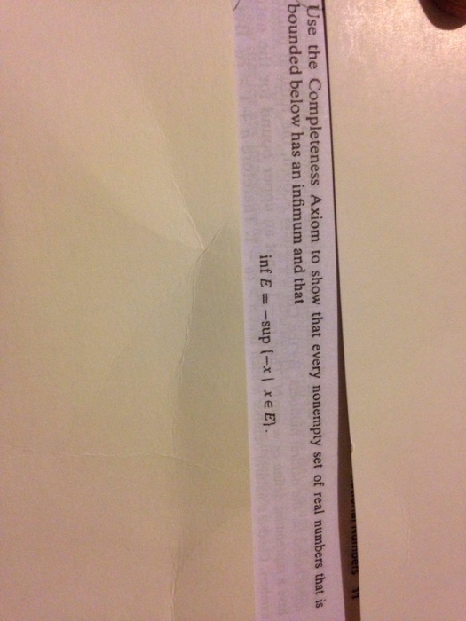 Solved Use the Completeness Axiom to show that every | Chegg.com