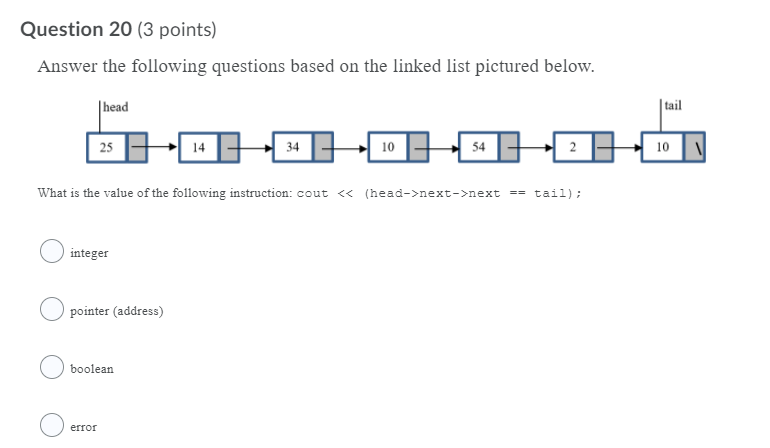 Solved Question 16 (3 points) Answer the following questions | Chegg.com