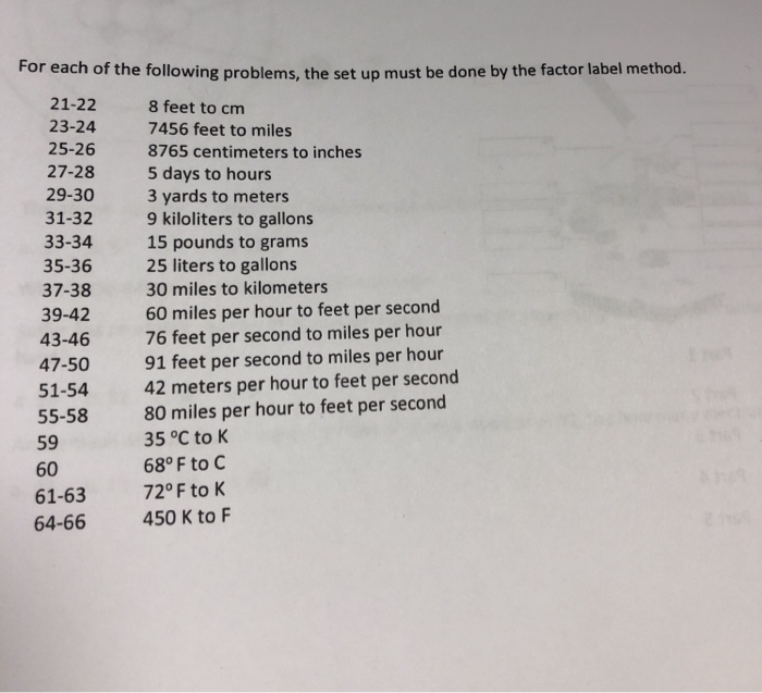 Solved For each of the following problems, the set up must | Chegg.com