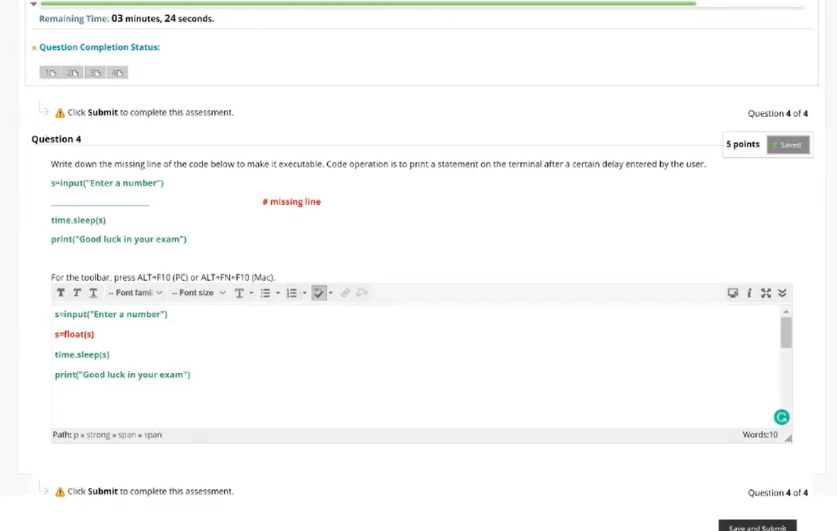 Solved Remaining Time: 03 minutes, 24 seconds. * Question | Chegg.com