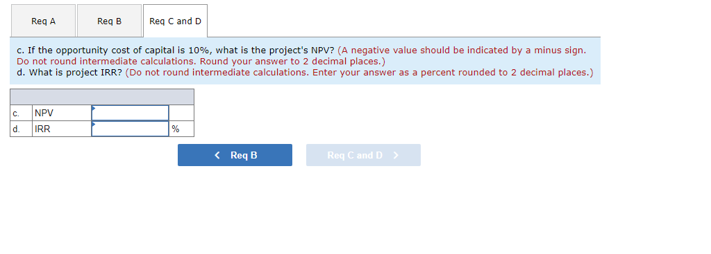 Solved Reg A Reg B Reg C and D c. If the opportunity cost of | Chegg.com