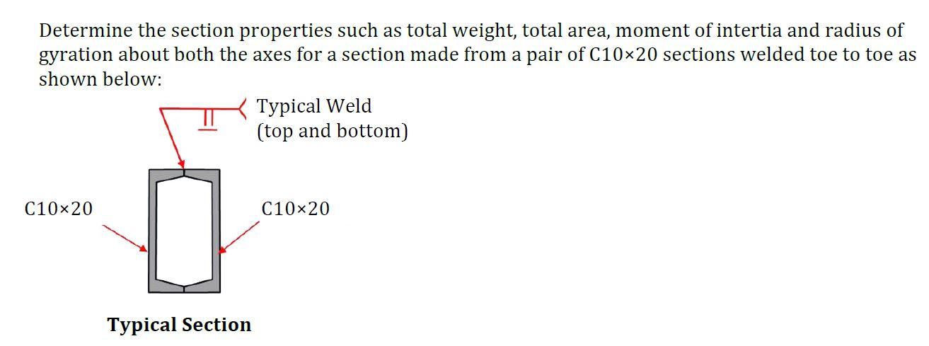 Solved Determine the section properties such as total | Chegg.com