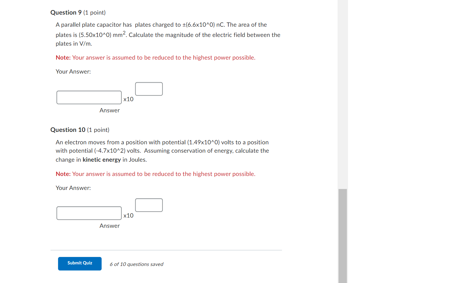Solved Question / (1 point) A charged particle with charge | Chegg.com