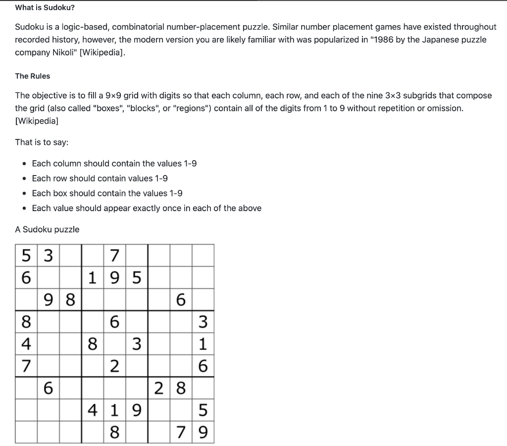 Solved What is Sudoku? Sudoku is a logic-based, | Chegg.com