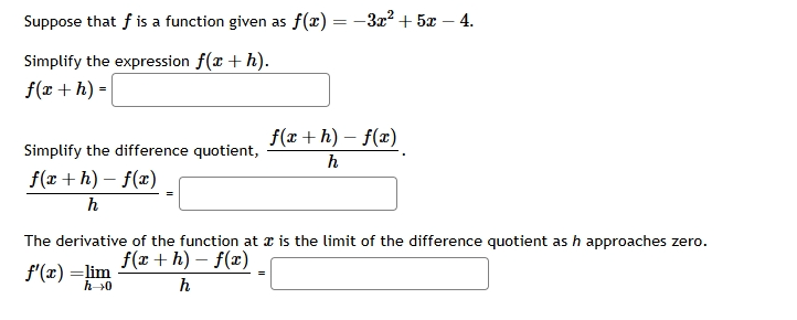 Solved Suppose that f ﻿is a function given as | Chegg.com