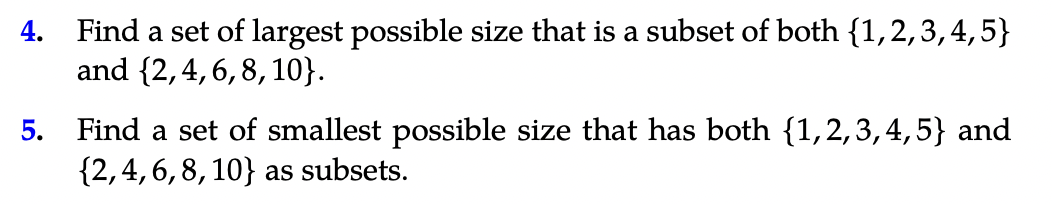 Solved 4. Find a set of largest possible size that is a | Chegg.com