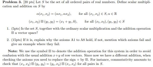 Solved Problem 3. [20pts] Let S be the set of all ordered | Chegg.com